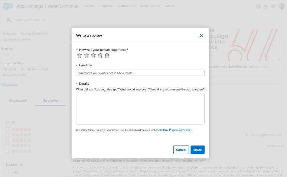 How to Leave an AppExchange Review for eSign Connect - Appiphony